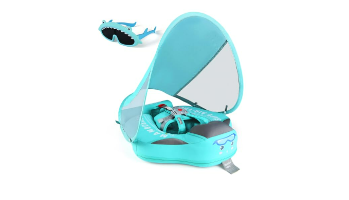 Joyooss Mambobaby Float with Canopy, Never Flip Over Baby Pool Float ...
