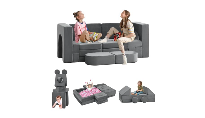 Domiqut Nugget Couch 22Pcs CertiPUR-US Certified Modular Sofa, 300+DIY ...