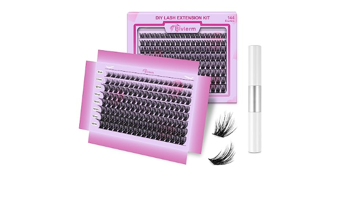 DIY Lash Extension Kit 144pcs Cluster Lashes Individual Eyelash ...