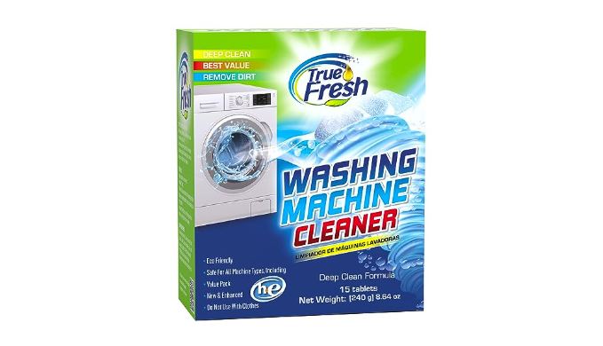 True Fresh Washing Machine Cleaner Tablets, 15 Solid Deep Cleaning ...