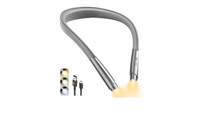 enclize LED Neck Reading Light, Book Light for Reading in Bed, 3 Colors ...