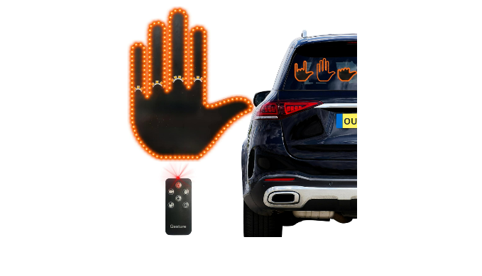 Hand Gesture Light for Car, LED Glogesture Finger Light with Remote for ...