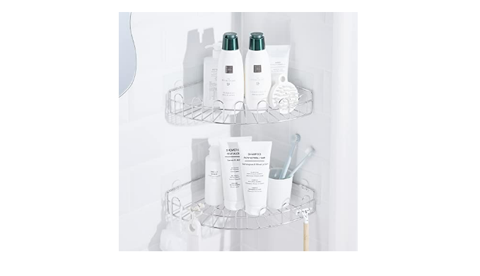 KINCMAX Corner Shower Caddy, Rustproof SUS304 Stainless Steel, Adhesive ...