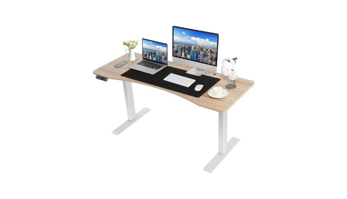 Legooin 59” x 24” Sit Stand Desk Electric Standing Adjustable Height ...