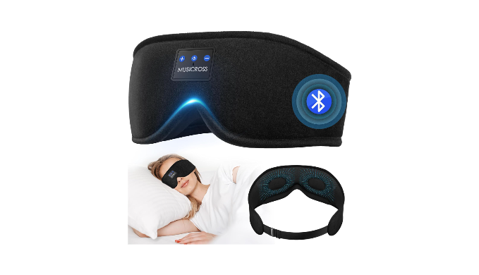 Sleep Mask with Headphones Bluetooth 5.2 Wireless, 3D Eye Mask for ...