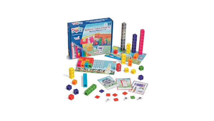 hand2mind MathLink Cubes Numberblocks 1-10 Activity Set, 30 Preschool ...