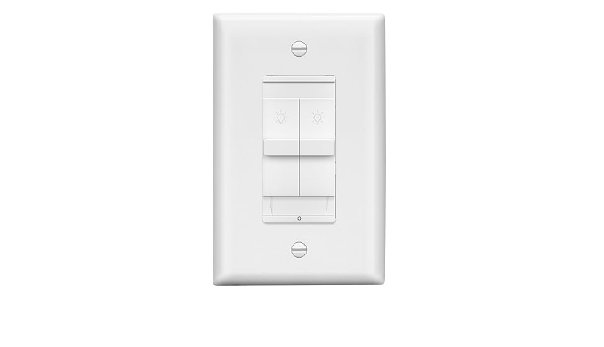 LIDER Combination Dual Dimmer Light Switch Control, 2 Sliding Light ...