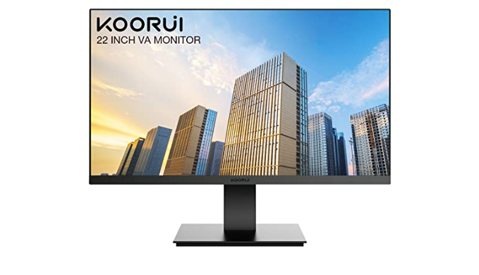 KOORUI 22 Inch Computer Monitor, FHD 1080P Desktop Display, 75HZ Ultra ...