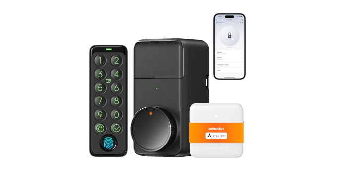 SwitchBot WiFi Smart Lock Pro with Keypad Touch, Fingerprint Keyless ...