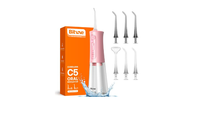 Bitvae C5 Water Flosser Teeth Picks, Cordless Portable Oral Irrigator ...