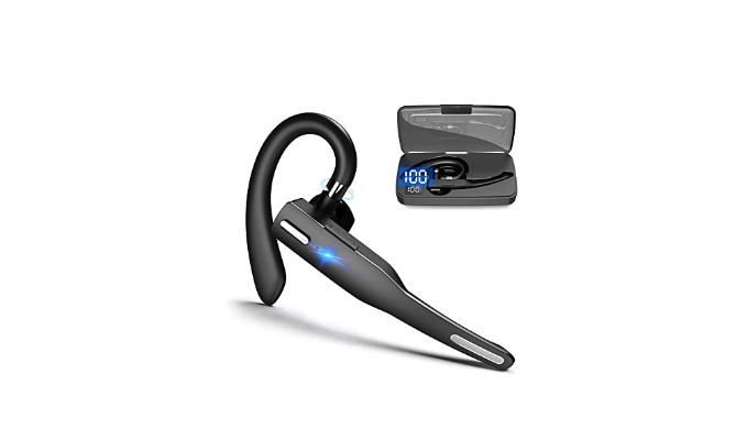 Wireless Earpiece noise cancelling, flexible ear loop design, single ...