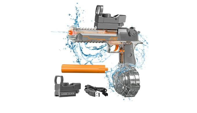 Electric Water Gun for Adults, Auto-Manual Water Guns w/Large Capacity ...