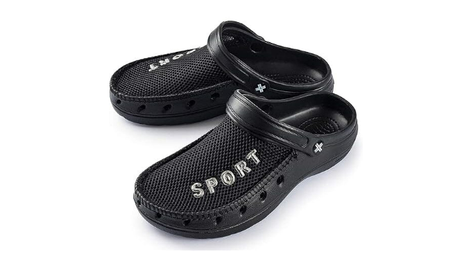 Roxoni Men’s Rubber Sport Clogs with Breathable Mesh Upper - Coupon ...