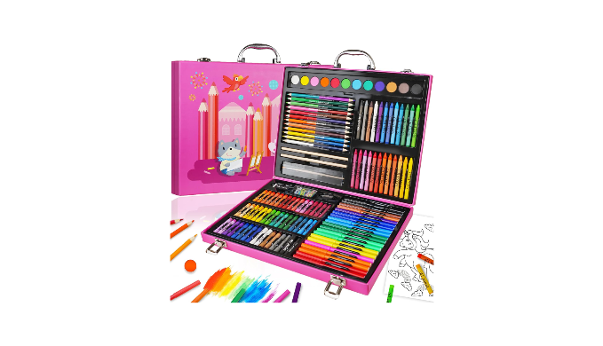 Cokiki Art Supplies,184 PCS Drawing Coloring Art Set,Art Kit with ...