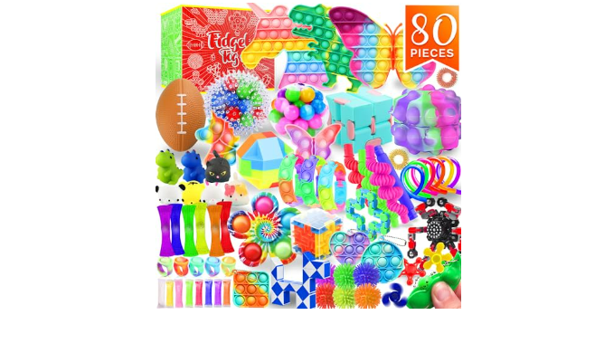 Fidget Toys Set, 80 Pack Sensory Toys Party Favors Kids Autism Autistic ...