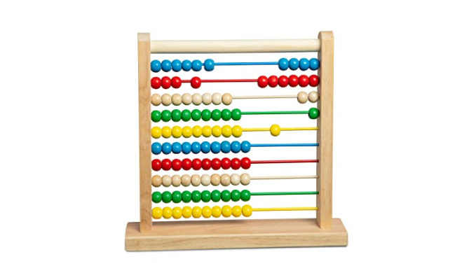 Melissa & Doug Abacus - Classic Wooden Educational Counting Toy With ...