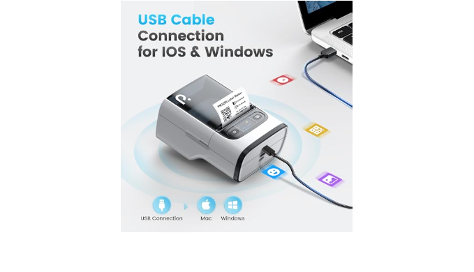 POLONO PM220S Label Maker Machine with Tape, 2 Inch Bluethooth Portable ...