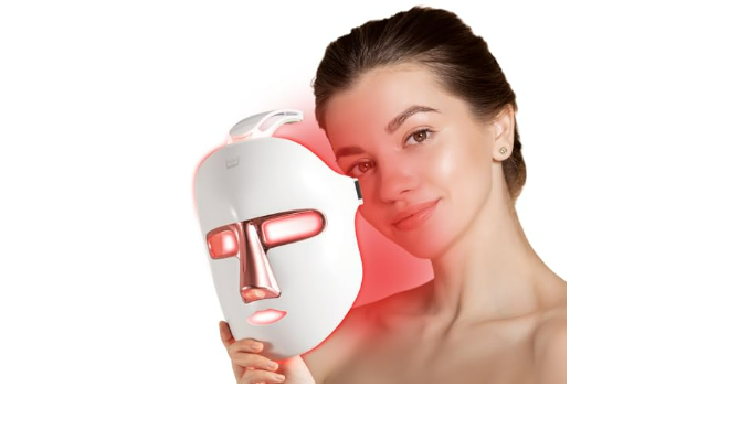 SUERBEATY Red Light Mask, 7-1 Colors Red Light Mask For Face, Red Blue ...