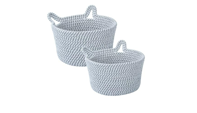 LUSCREAL Woven Baskets for Storage, Decorative Storage Baskets Cute ...