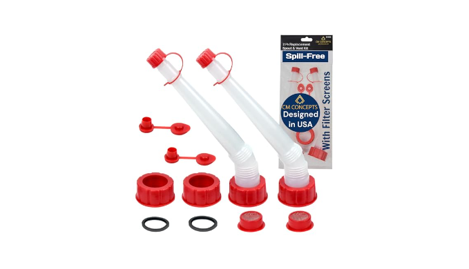 CM Concepts® Gas/Water Can Long Angled Spill-Free Spout Nozzle & Vent ...