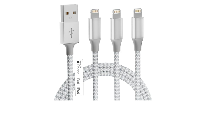 iPhone Charger 3pack 10FT Apple MFi Certified Long Lightning Cable Fast ...
