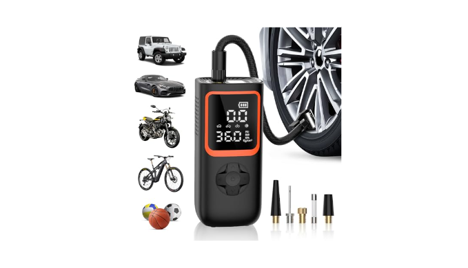 Tire Inflator Portable Air Compressor - 20000mAh & 150PSI Cordless Air ...