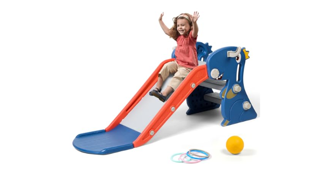 BFAZKXY Indoor Slide for Toddlers 1-3, Foldable Kids Baby Toddler Slide ...