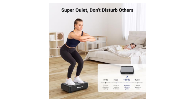 MERACH Vibration Plate Exercise Machine, Vibration Plate for Lymphatic Drainage, Relieve Pain ...
