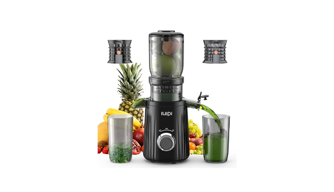 IUIPI Cold Press Juicer, Fit Whole Fruit and Vegetable Slow Masticating ...