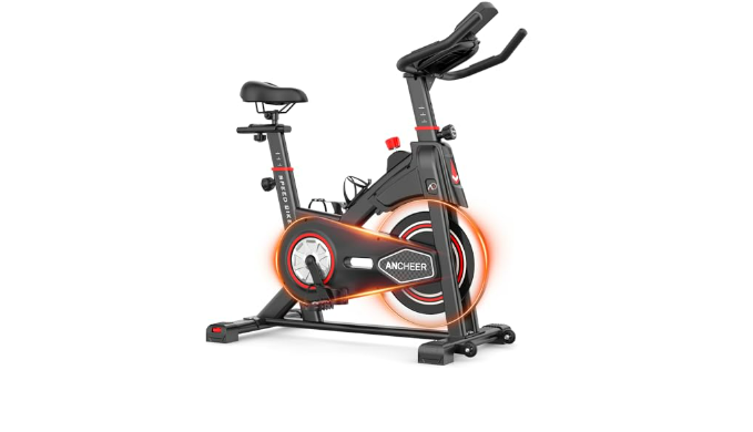 ANCHEER Exercise Bike, Stationary Bikes for Home Heavy-Duty Steel Frame ...