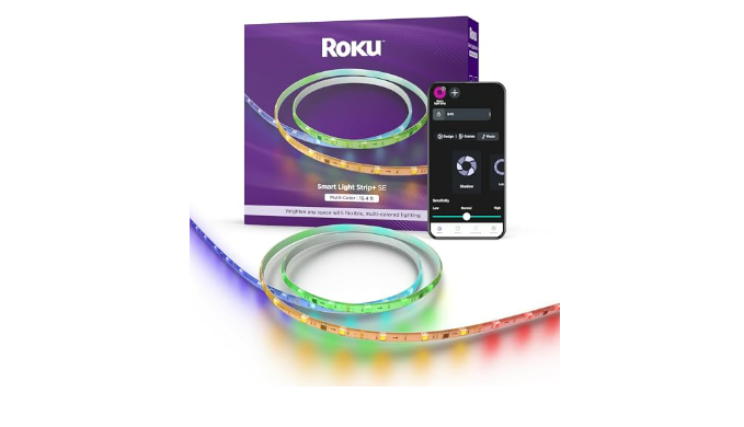 Roku Smart LED Light Strip+, 16.4ft - Color Options with Adjustable ...