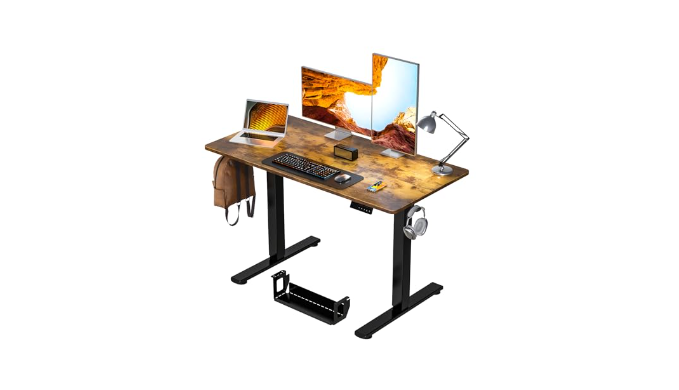 Kingant Electric Standing Desk Height Adjustable Stand Up Desks [48 x ...