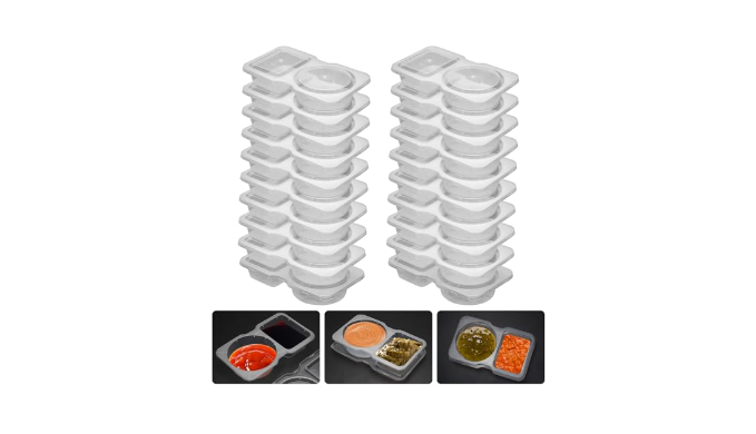 UVHJW 20 Sets Reusable Snack Container, Condiment Containers with Lid ...