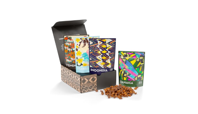 Atlas Coffee Club Rare Coffee Sampler, Gift Set for Him and Her, 4-Pack ...