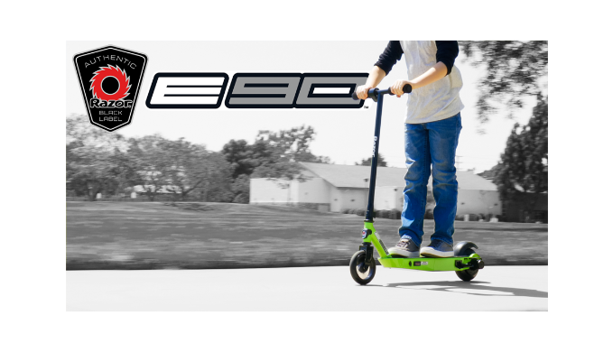 Razor Black Label E90 Electric Scooter - Green, for Child Ages 8+ and up to 120 lbs, up to 10 ...