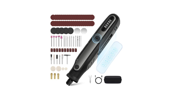 SCHTUMPA Cordless Rotary Tool, 4V Type-C Charging 5-Speed Rotary Tool ...