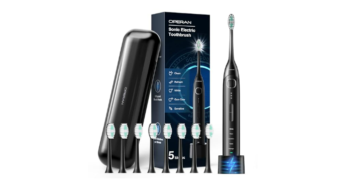 Operan Electric Toothbrush for Adults and Kids Rechargeable Sonic ...