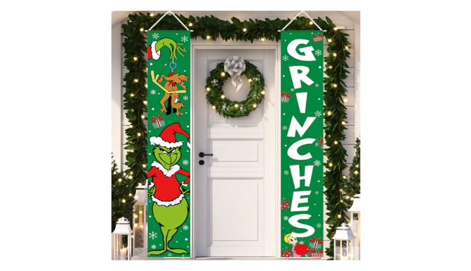 Grinches Christmas Decorations Christmas Decor GRINCHES Banner Xmas ...