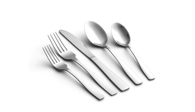 HIKAA 40PCS Stainless Steel Silverware Set, Flatware Set for Kitchen ...