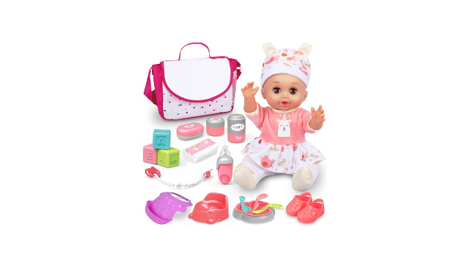 Baby Doll Care Set, Baby Doll Feeding Playset 20Pcs, Realistic Pretend ...