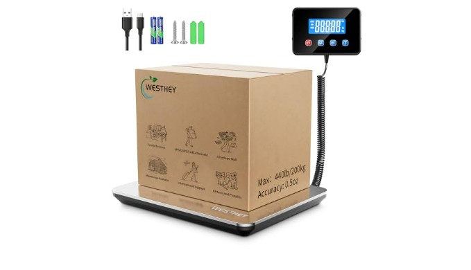 WESTHEY Shipping Scale 0.5oz-440lb High Accuracy Postal Scale, Digital ...