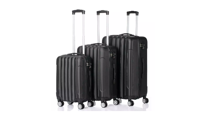20″24″28″ Trolley Case 3-Piece Hardside Lightweight Spinner Luggage Bag ...