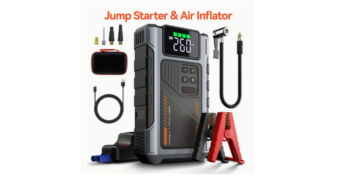 150PSI Car Jump Starter With Air Portable Jump Box, 12V Car Battery ...