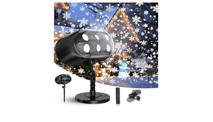 Navenwelle 2024 Upgraded Christmas Projector Lights Outdoor, Snowflake ...