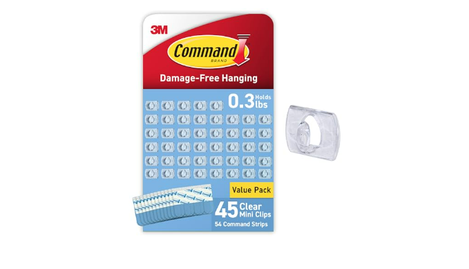Command Indoor Mini Light Clips, Damage Free Hanging Christmas Light ...