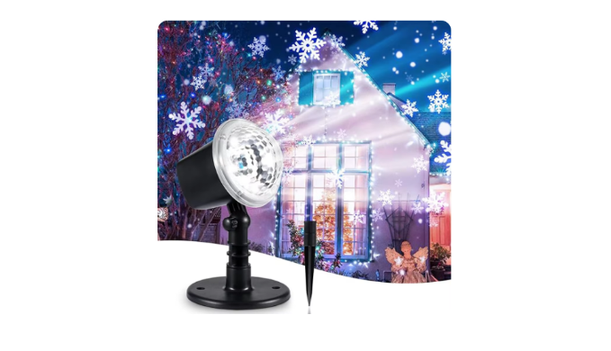 Christmas Snowflake Projector LED Fairy Lights for Bedroom Rotating ...