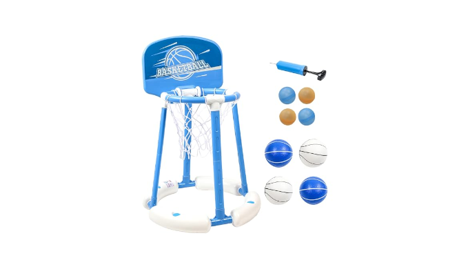 Pool Basketball Hoop Poolside with backbroad, Floating Basketball Hoop ...