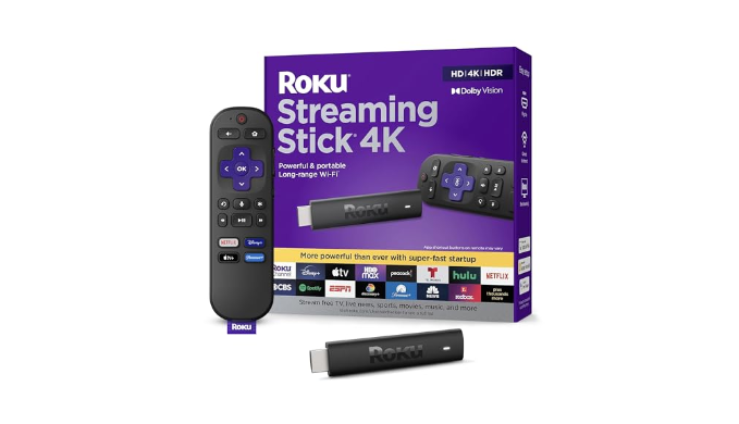 Roku Streaming Stick 4K | Portable Roku Streaming Device 4K/HDR/Dolby ...