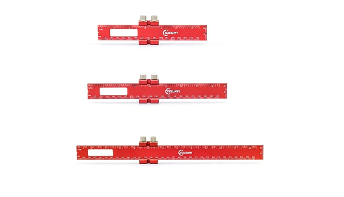 Woodworking Ruler, Precision Pocket Rulers, VICHSAMWY Scribing Ruler 12 ...