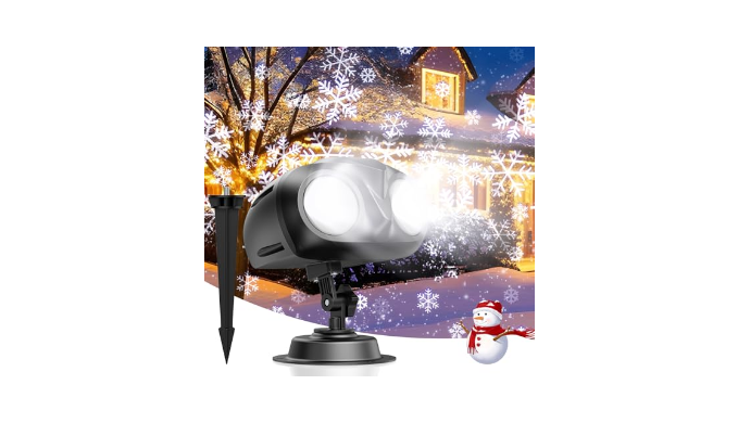 Christmas Projector Lights Outdoor, LED Snowflake Lights Projector ...